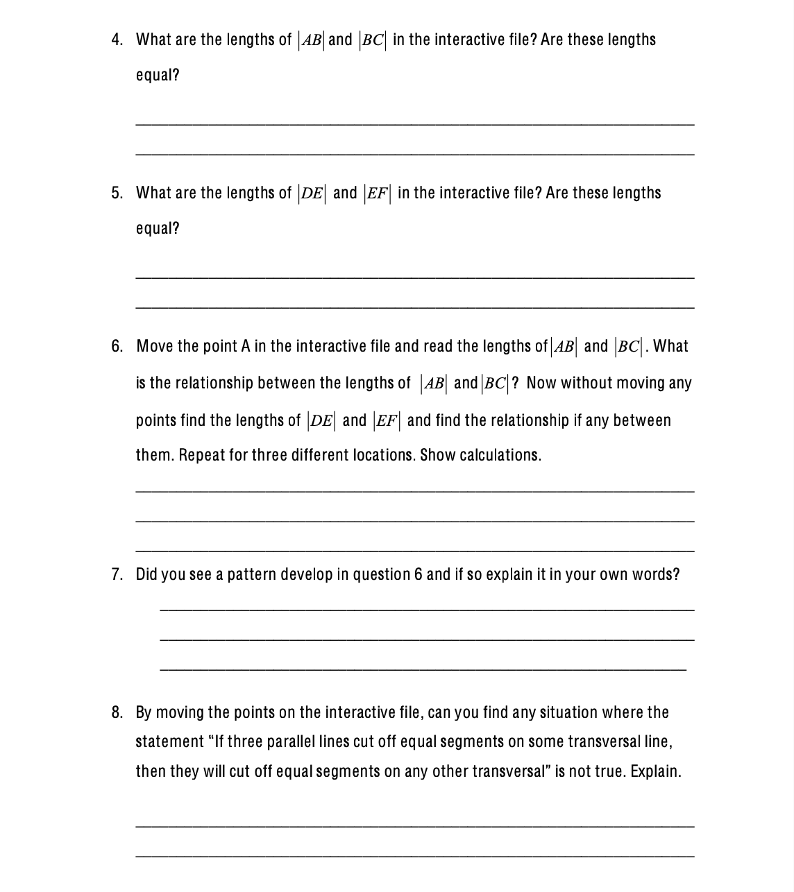 Leaving Cert Maths Theorems