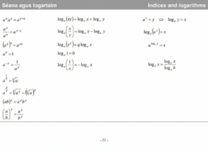 Leaving Cert Maths Formulas And Log Tables
