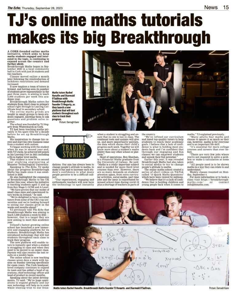 Breakthrough Maths | Maths Grinds Online